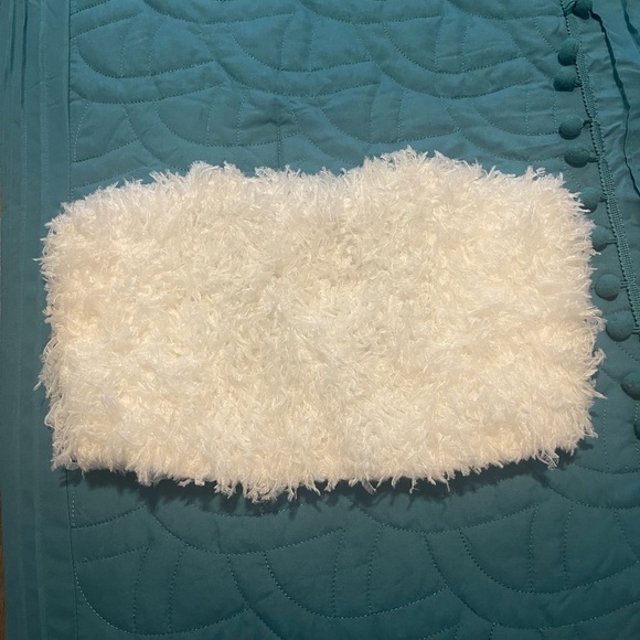 Fashion Nova | Tops | Fuzzy White Cop Top | Poshmark